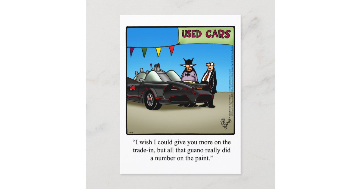 Funny Used Car Humor Postcard | Zazzle