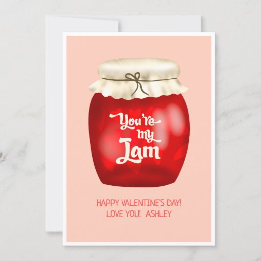 Funny valentine Jam quote you're my jam Card | Zazzle