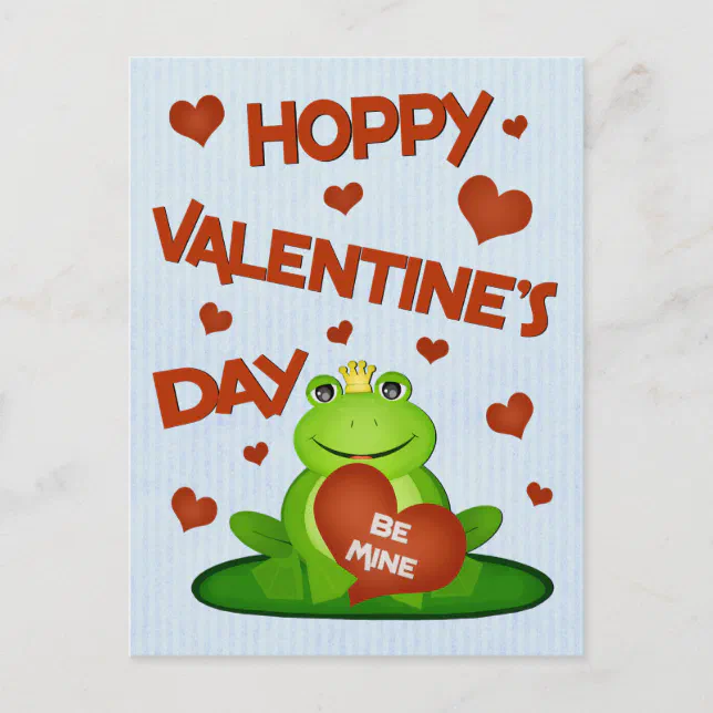 Funny Valentine 's Day Frog Prince Postcard | Zazzle