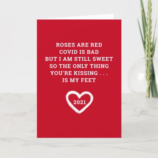 Funny Valentines 2021 Covid Poem Boyfriend Holiday Card | Zazzle.com
