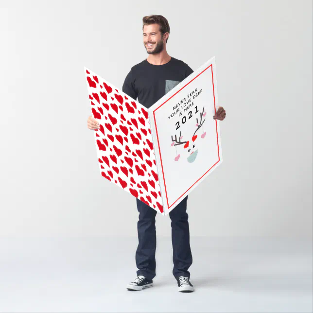Funny Valentines Day 2021 Love Deer Poem Big Card | Zazzle