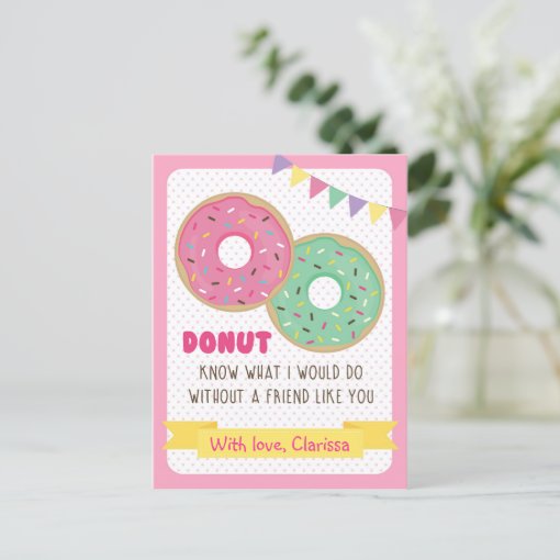 Funny Valentines Day Card Kids - Donut (Classroom) | Zazzle