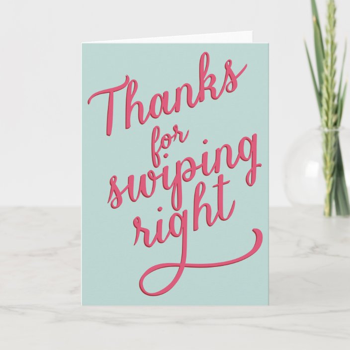 Funny Valentine's Day Card | Swipe Right | Zazzle.com