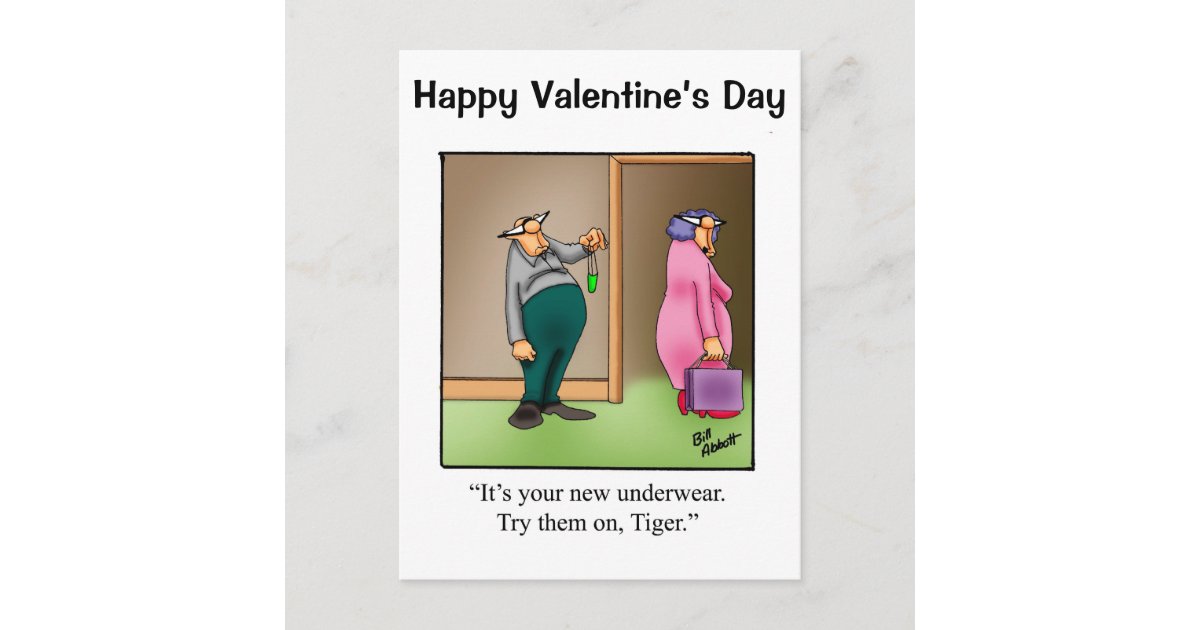 Funny Valentine's Day Humor Postcard | Zazzle