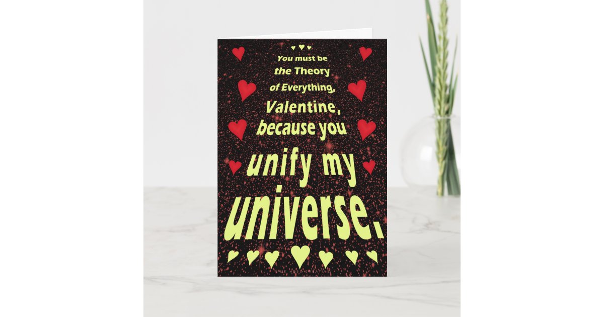 Funny Valentine's Day Outer Space Geek Love Holiday Card | Zazzle