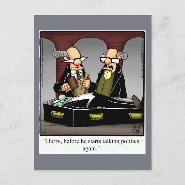 Funny Vampire Politics Humor Postcard Spectickles | Zazzle