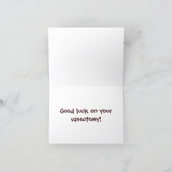 Funny Vasectomy Holiday Card | Zazzle