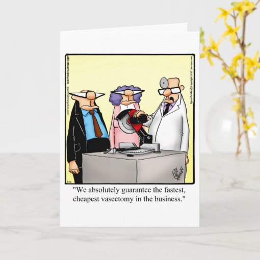 Funny Vasectomy Humor Get Well Card | Zazzle