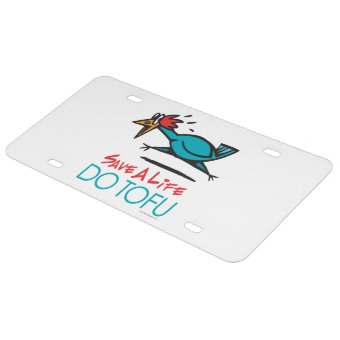 Funny Vegetarian, Vegan DO TOFU License Plate | Zazzle