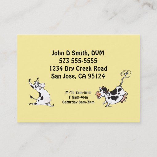 Funny Veterinary Business Card | Zazzle