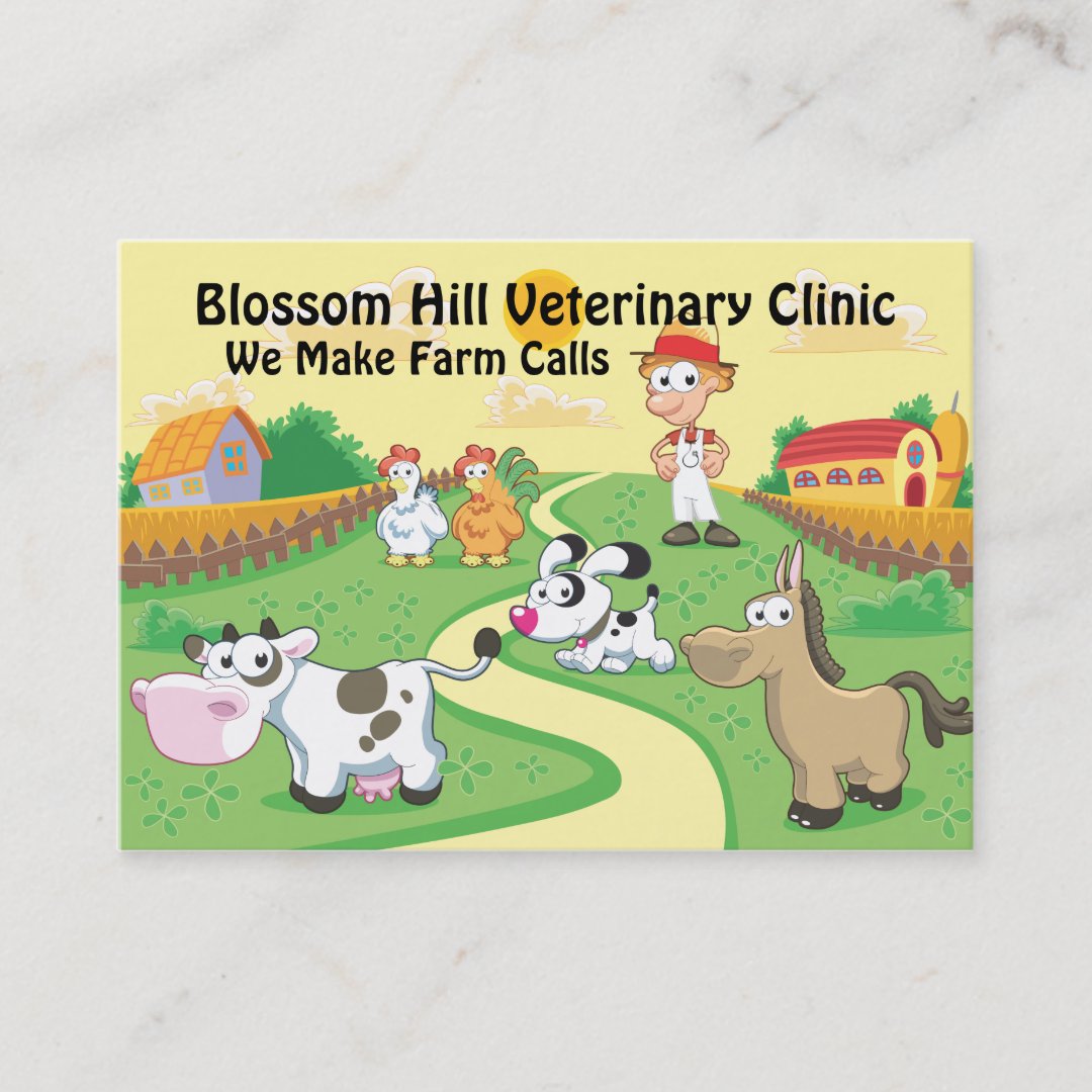 Funny Veterinary Business Card | Zazzle