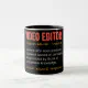 Funny Video Editor Definition Two-Tone Coffee Mug | Zazzle