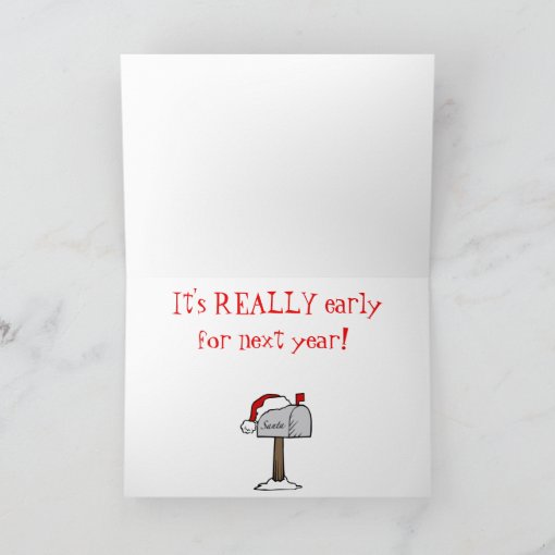 Funny Vintage Belated Santa Card | Zazzle