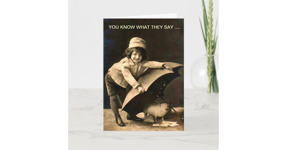 Funny Vintage Birthday Picture Card | Zazzle