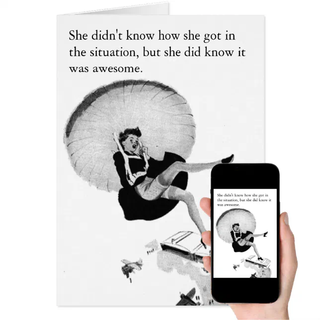 Funny Vintage Black and White Card | Zazzle