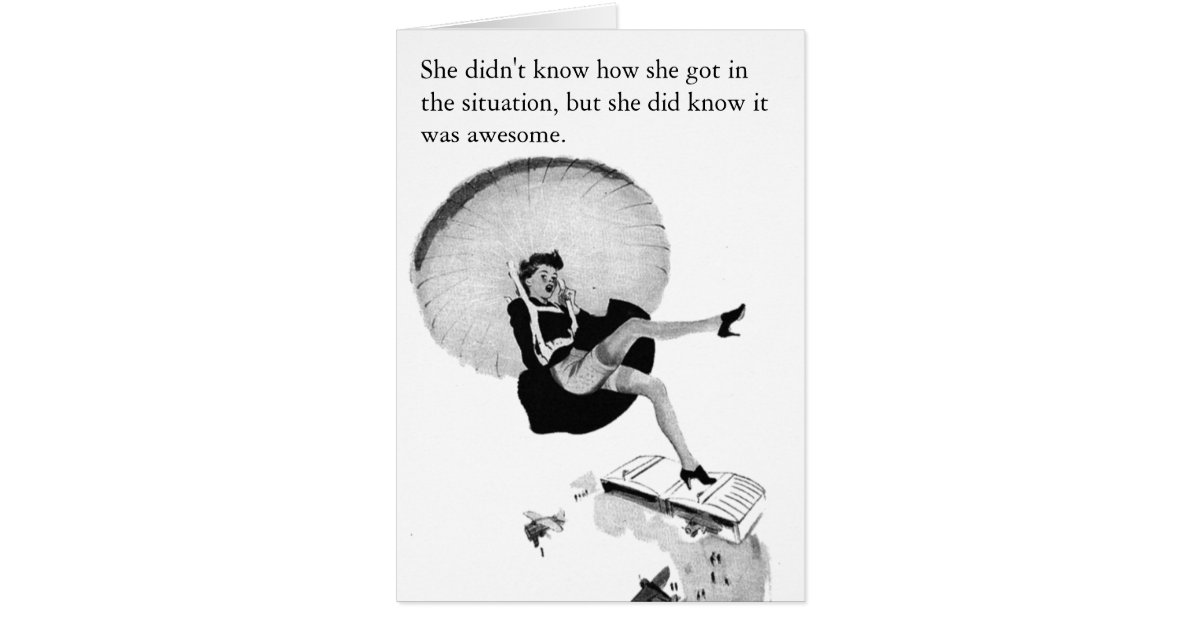 Funny Vintage Black and White Card | Zazzle