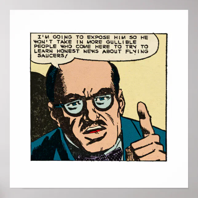 Funny Vintage Comics Expose The Truth Fake News Poster | Zazzle