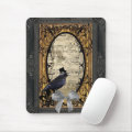 Funny vintage Gothic wedding crow Mouse Pad | Zazzle