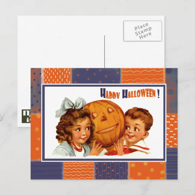 Funny Vintage Kids Halloween Postcards | Zazzle