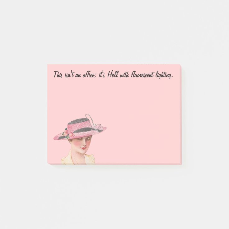 Funny Vintage Office Humor Post-it Notes | Zazzle