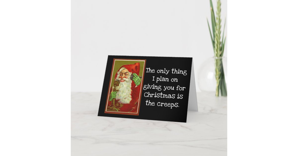 Funny Vintage Santa Holiday Card | Zazzle