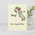 Funny Vintage Shouting Girl Birthday Greeting Card | Zazzle