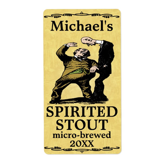 Funny Vintage Spirited Stout Beer Label | Zazzle.com