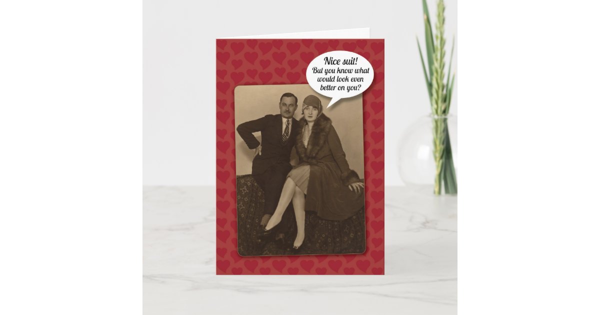 Funny Vintage Suggestive Valentine's Day Card | Zazzle