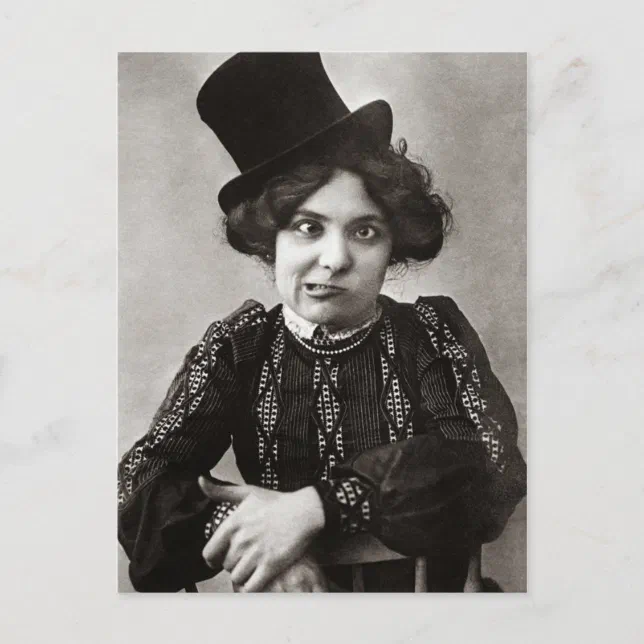 Funny Vintage Victorian Woman Making a Face Postcard | Zazzle