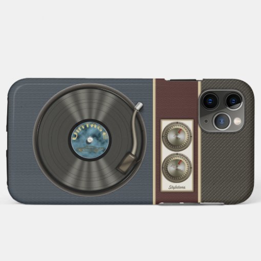 Funny Vintage Vinyl Record Player Case-Mate iPhone Case | Zazzle
