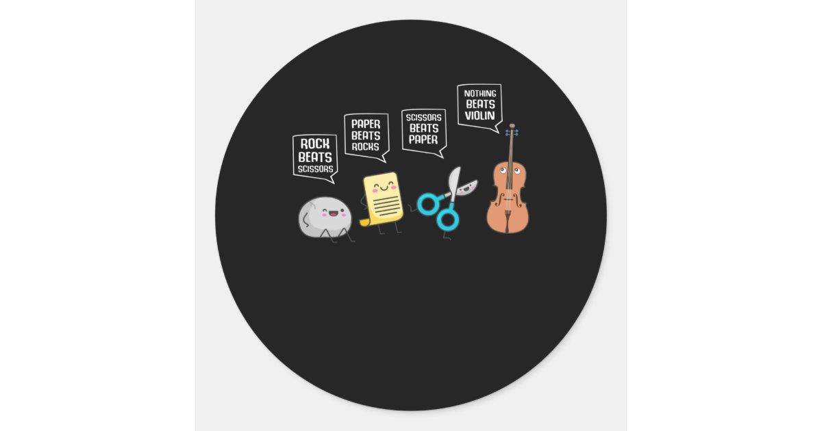 Funny Violin Player Humor Musician Fun Classic Round Sticker | Zazzle