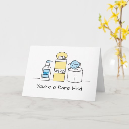 Funny Virus Wipes Toilet Paper Sanitizer Card | Zazzle