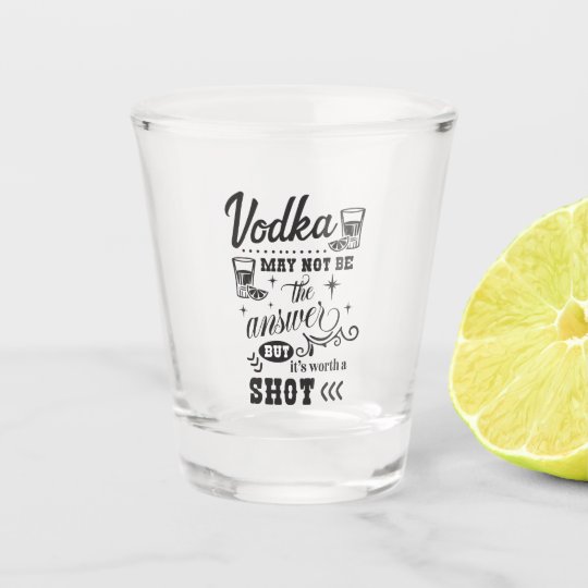 funny vodka word art shot glass | Zazzle.com