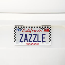 Funny Vroom Car Auto License Plate Frame Gift | Zazzle