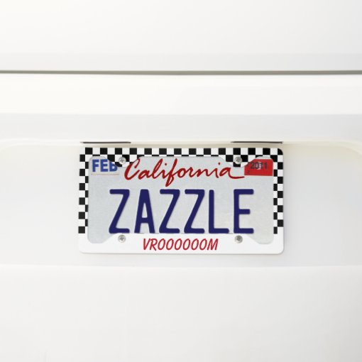 Funny Vroom Car Auto License Plate Frame Gift | Zazzle