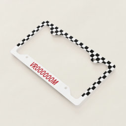 Funny Vroom Car Auto License Plate Frame Gift | Zazzle