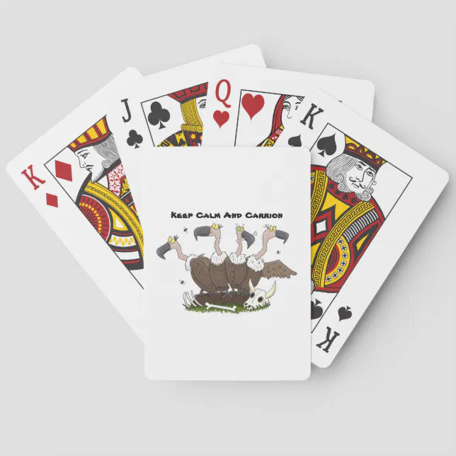 Funny vultures humour cartoon poker cards | Zazzle