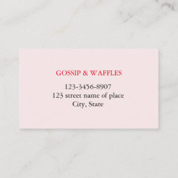 Funny Waffles Business Card | Zazzle