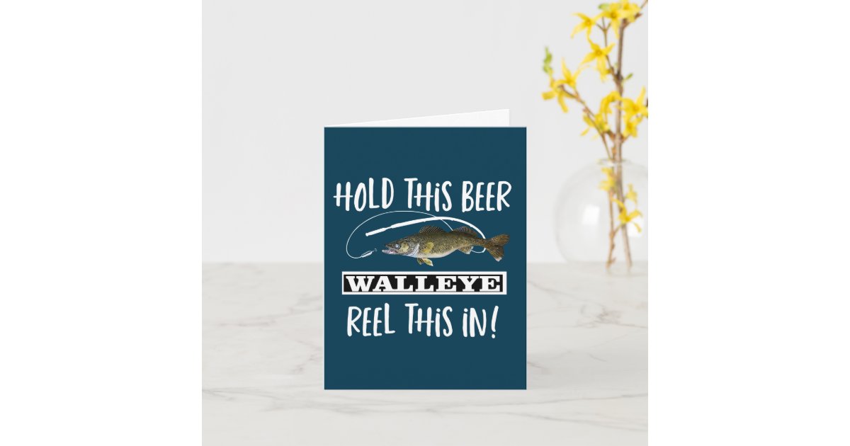 Funny Walleye Pun Fishing Birthday Card | Zazzle
