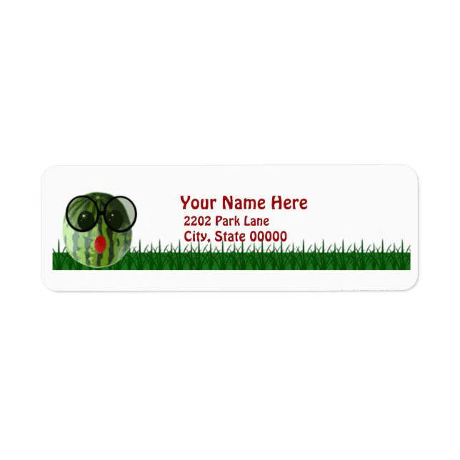 Funny Watermelon Picnic Return Address Label | Zazzle