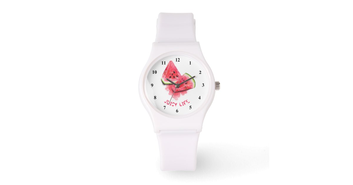 Funny Watermelon Watch - Custom Text | Zazzle