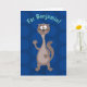 Funny weasel cartoon illustration card | Zazzle