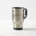 Funny weasel cartoon illustration travel mug | Zazzle
