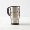 Funny weasel cartoon illustration travel mug | Zazzle