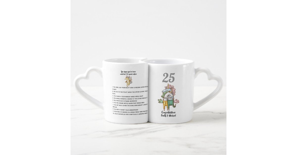 Funny Wedding Anniversary Mugs Personalized Zazzle