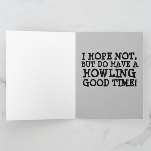 FUNNY WEREWOLF BIRTHDAY CARD CARDS | Zazzle
