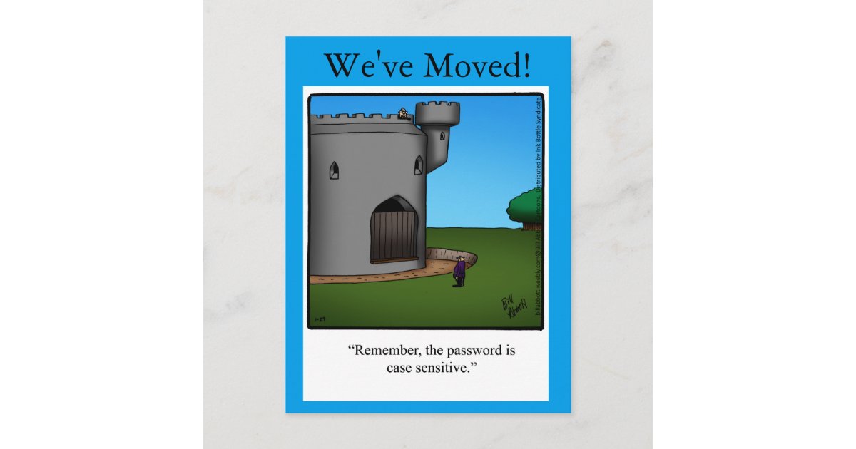 Funny "We've Moved" Humor Postcard | Zazzle