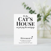 Funny We've Moved New Address Cat Pet Moving Announcement Postcard | Zazzle