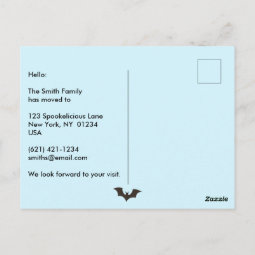 Funny We've Moved Spooky Haunted House Address Postcard | Zazzle