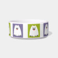 Funny White Pomeranian Cartoon Dog Cute Pommie Bowl | Zazzle